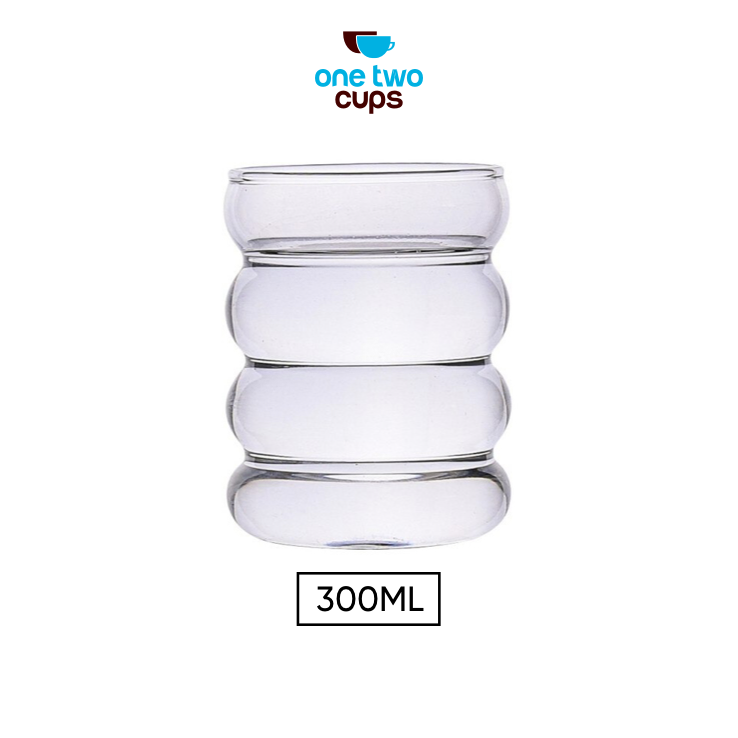 One Two Cups Gelas Minuman Unik Borosilicate Glass 300ml - KT14 - One Two Cups
